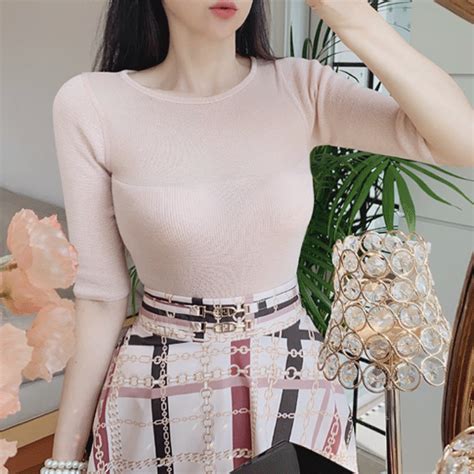 스퀘어 시스루 니트 에이블리