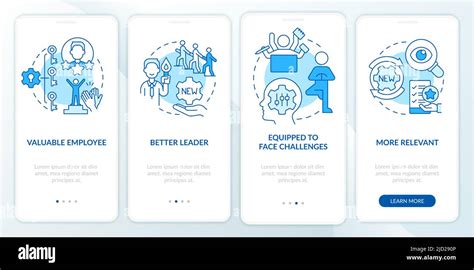Benefits Of Workplace Adaptability Blue Onboarding Mobile App Screen Stock Vector Image And Art