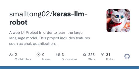 Github Smalltong02keras Llm Robot A Web Ui Project In Order To