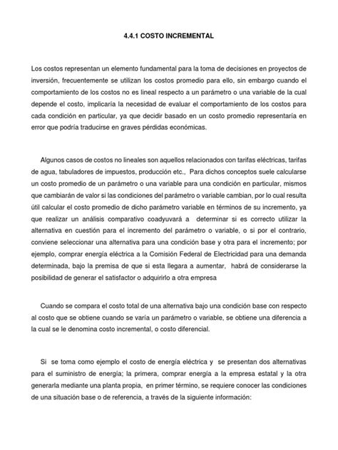 441 Costo Incremental Pdf Pdf Vatio Energia Electrica