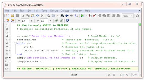 How To Apply WHILE LOOP In MATLAB INFO EEE