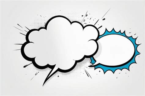 Blank boom comic speech bubble on white background Vector AI generated | Premium AI-generated image
