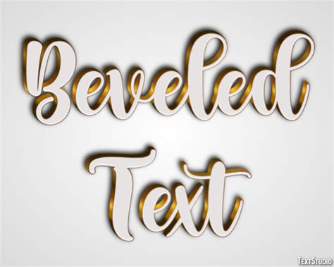 Beveled Text Text Effect And Logo Design Font
