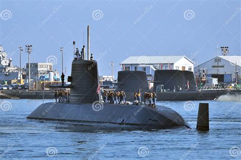Japan Maritime Self Defense Force Oyashio Class Submarine Stock Image