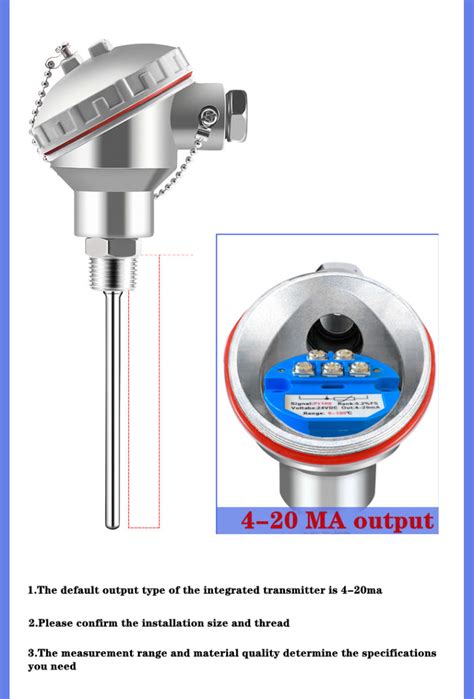 Buy Wholesale China Pt100 Temperature Sensor Integrated Temperature Transmitter 4 20ma Wzp 231