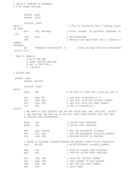 Lec 6 Codes Download Free Pdf Assembly Language C Programming Language