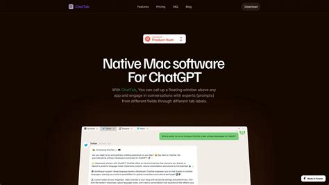 Chattab Native Chatgpt Client For Macos Creatiai