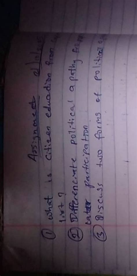 Assignment 211025 What Is Citizen Education From Unclear Word Diffe