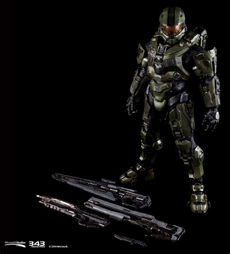 Halo 4 Master Chief Three A Toys Figure Weapons Loadout Assault Rifle