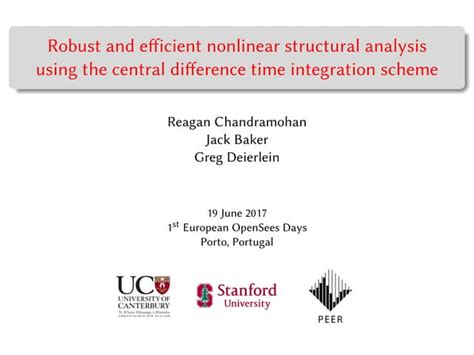 Robust And Efficient Nonlinear Structural Analysis Using The Central Difference Time Integration