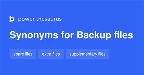 Backup Files Synonyms 51 Similar Phrases