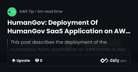 Humangov Deployment Of Humangov Saas Application On Aws Elastic Kubernetes Service Eks Using