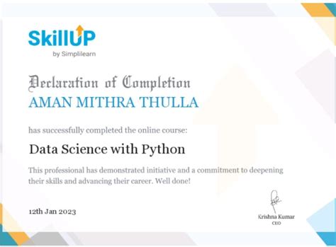 Aman Mithra On Linkedin Datascience Python Simplilearn