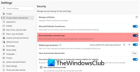 Enable Disable Potentially Unwanted Application Protection Edge