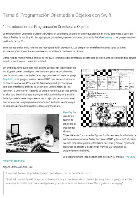 Tema 6 Programación Oo Con Swift Lpp Tema 6 Programación Orientada A Objetos Con Swift 1