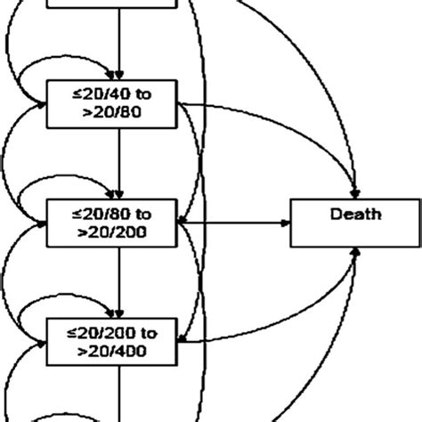 Markov Model With The Five Sates Defined By Visual Acuity In The
