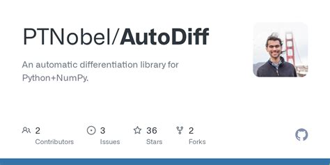Github Ptnobelautodiff An Automatic Differentiation Library For Pythonnumpy