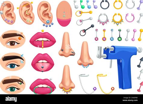 Cartoon Piercing Jewelry Metal Rings Fashion Earrings For Pierced Body