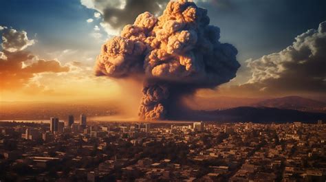 Premium Ai Image Big Explosion Is Flying Over A City In Israel Burst