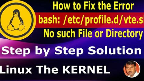 How To Fix The Error Bash Etcprofiledvtesh No Such File Or
