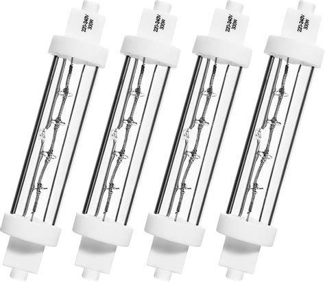 4 Pack 300w Warm White 2400k R7s Heat Lamp Bulbs For Buffets And
