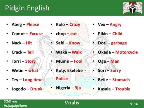 Pidgin Sign Language Dictionary
