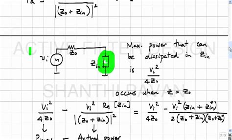 Afd07 Synthesis Of Doubly Terminated All Pole Lc Ladders Filters Youtube