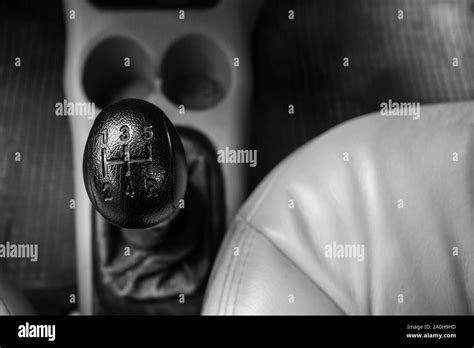 Control Gear In Driving A Manual Transmission Car Stock Photo Alamy