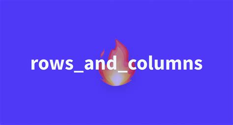 Rowsandcolumns A Hugging Face Space By Gradio