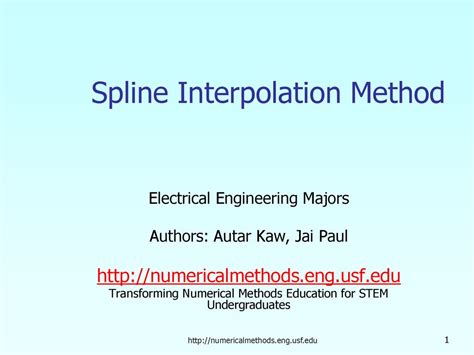 Spline Interpolation Method Ppt Download