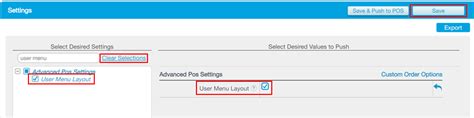 creating a menu layout