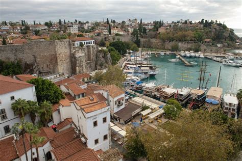 View Of Old Antalya Marina In Kaleici Stock Image Image Of