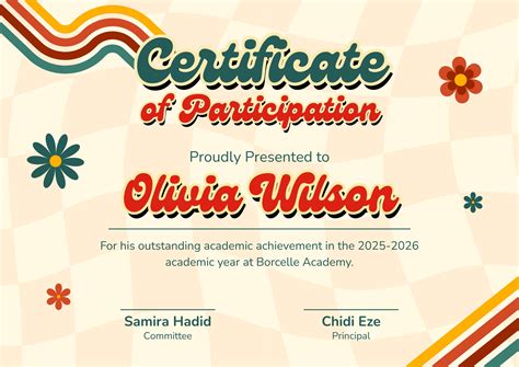 Certificate Of Participation Design Ideas
