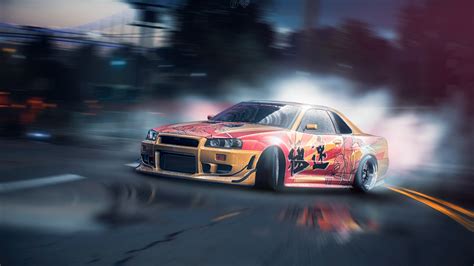 Nissan Skyline R34 Drift Wallpaper