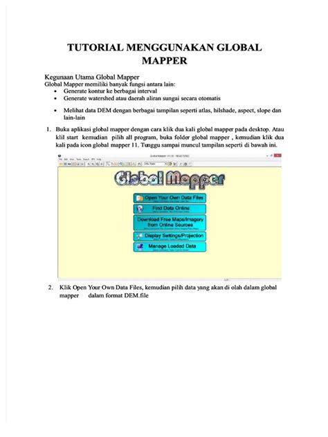 Tutorial Menggunakan Global Mapper Pdf
