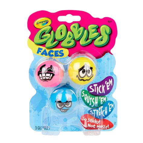 Crayola Silly Face Globbles Pinkyellowblue 3 Pk For Birthdayparty