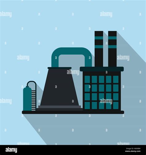 Mining Processing Plant Flat Icon Stock Vector Image And Art Alamy