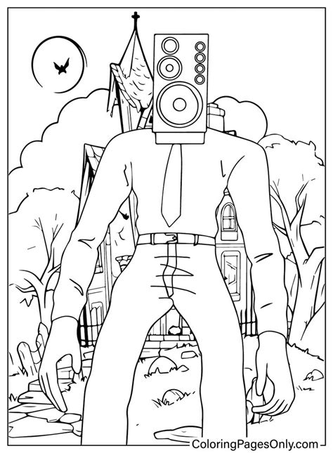 Speakerman Coloring Pages Coloring Nation