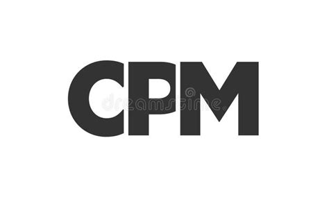 Cpm Logo Design Template With Strong And Modern Bold Text Initial Based Vector Logotype