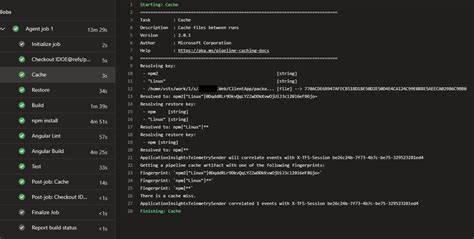 Getting Npm Caching To Work For A Net Core Angular Project In Azure