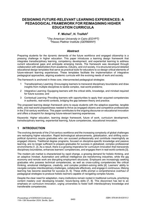 Pdf Designing Future Relevant Learning Experiences A Pedagogical