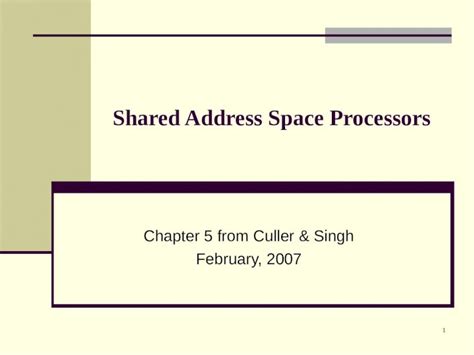 Ppt Shared Address Space Processors Dokumentips