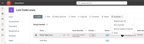 Building Sharepoint Item Triggered Button Flows Low Code Lewis