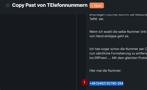Copy Paste Of Phone Numbers In Contact Not Workin · Issue 14378