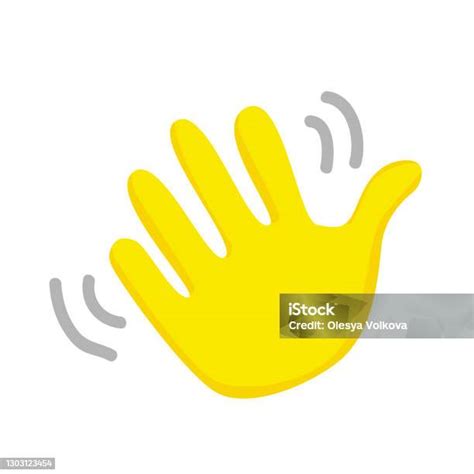 Icône Ondulante De Geste De Main Vecteur Agitant De Geste De Main