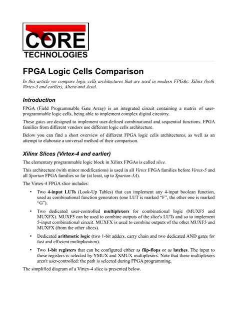 fpga logic cells comparison in this article we compare logic cells