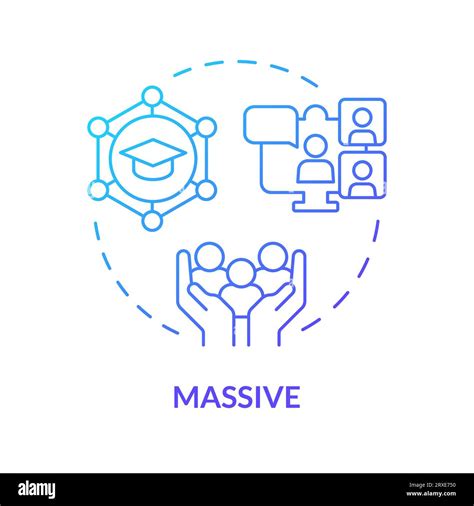 2d Gradient Thin Linear Icon Massive Concept Stock Vector Image And Art Alamy