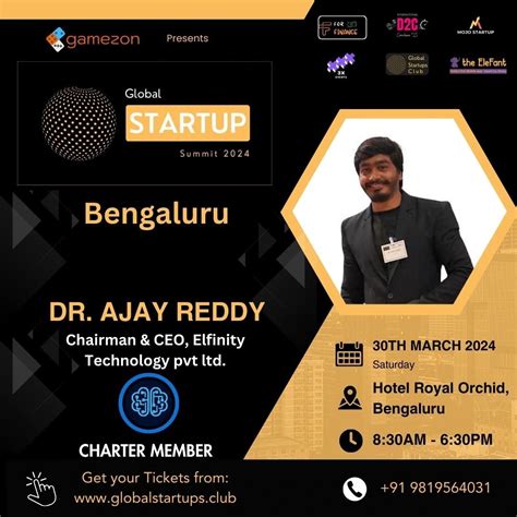 Glad To Become Part In Global Startups Club Global Startup Summit Join Dr Ajay Reddy Zane