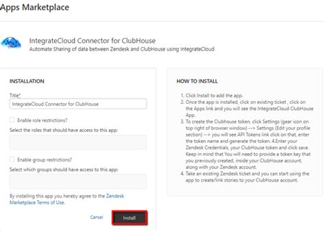 How To Install And Configure Clubhouse App From Zendesk Marketplace