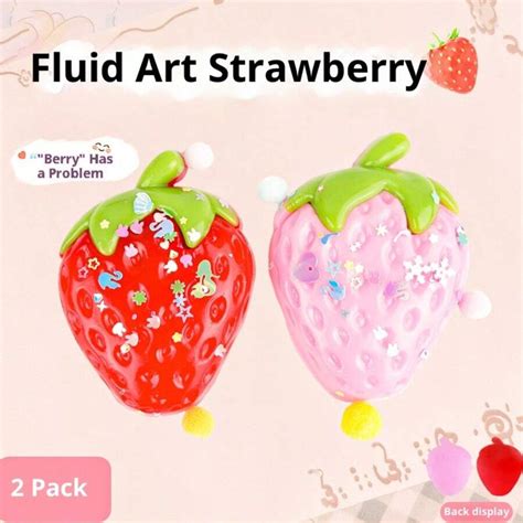 Giant Strawberry Squeeze Toy Realistic Cream Putty Silicone Stress